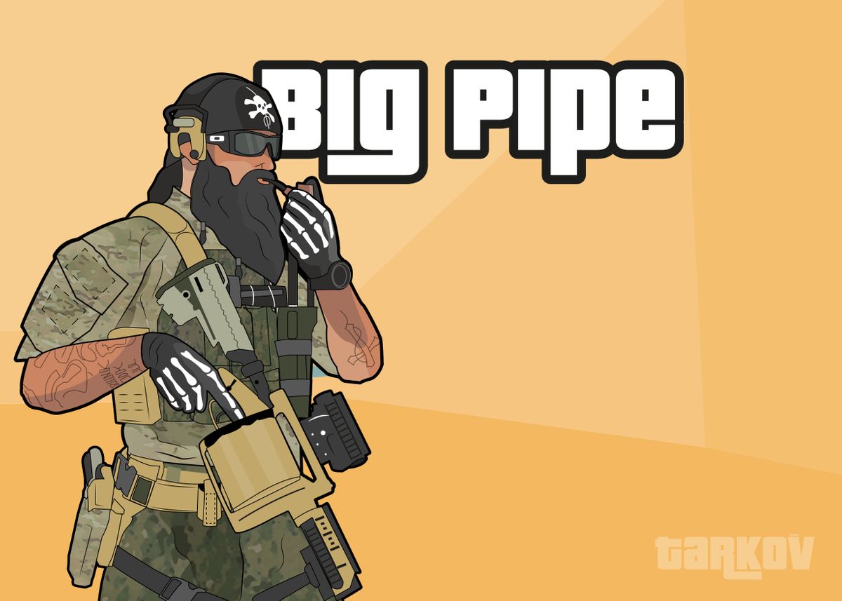 'Big Pipe EFT' Poster, picture, metal print, paint by Soronelite | Displate