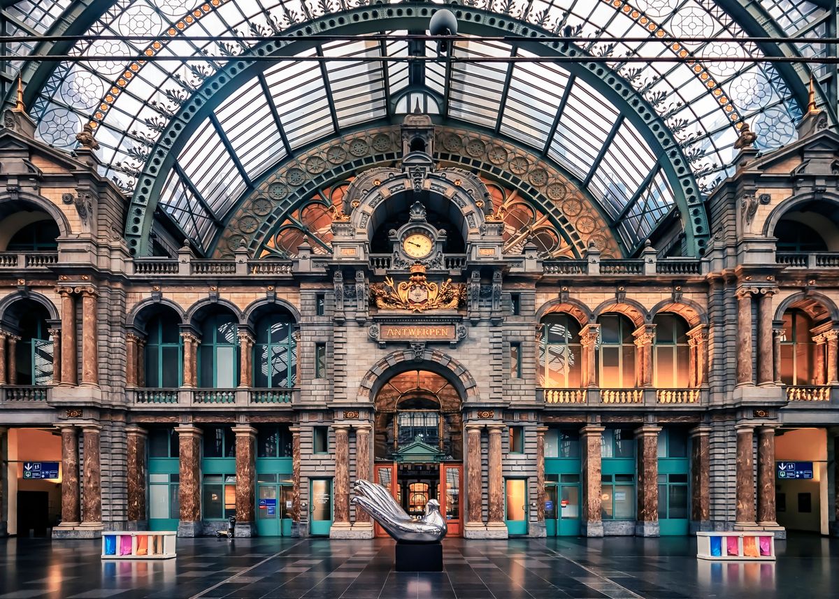 'Antwerpen Centraal' Poster by Mango Art | Displate
