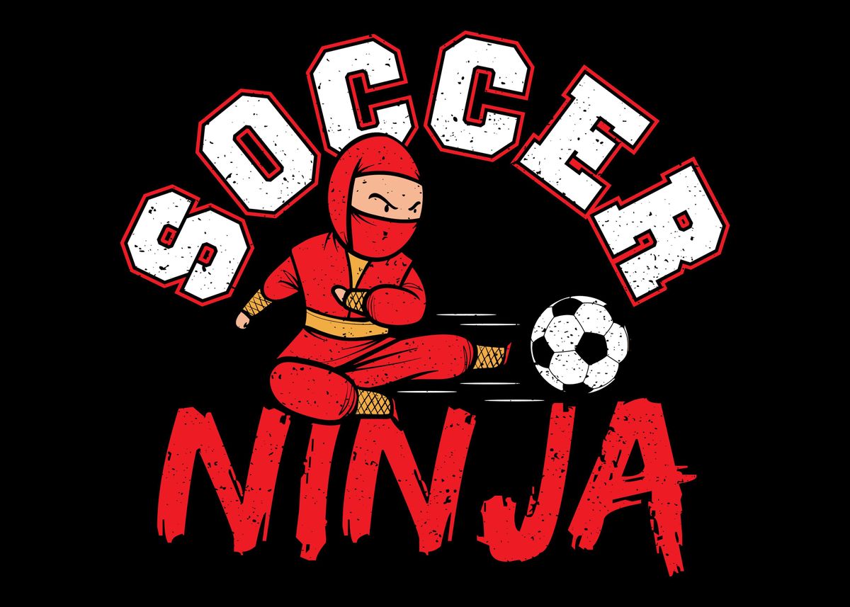 'Soccer Ninja' Poster, picture, metal print, paint by DesignsByJnk5 ...