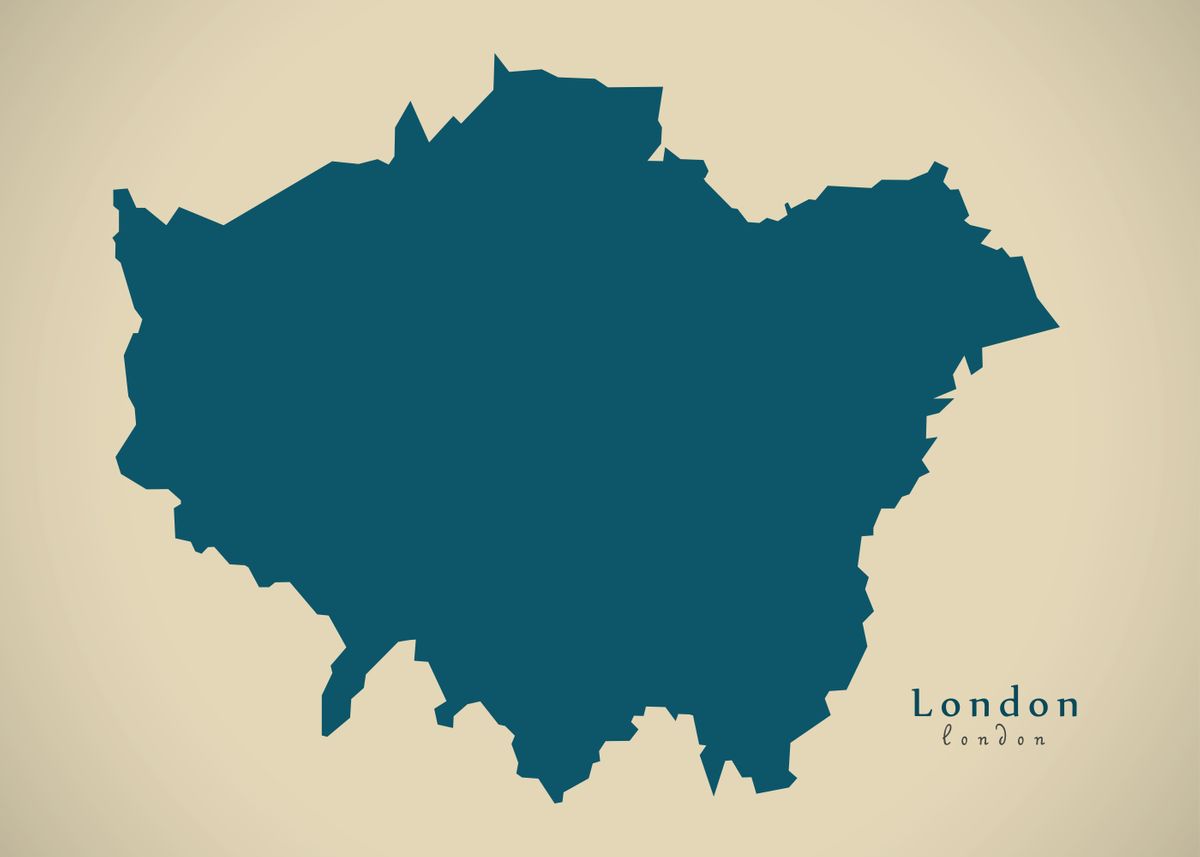 'London region map' Poster by Ingo Menhard | Displate