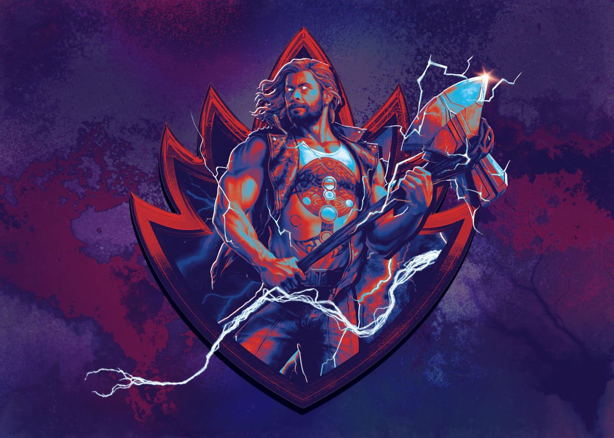 'Thor badge' Poster, picture, metal print, paint by Marvel | Displate