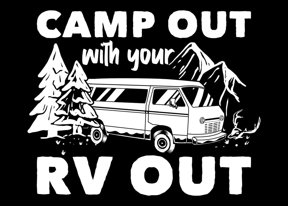 'RV Camper Van Motorhome' Poster by CrazySquirrel | Displate