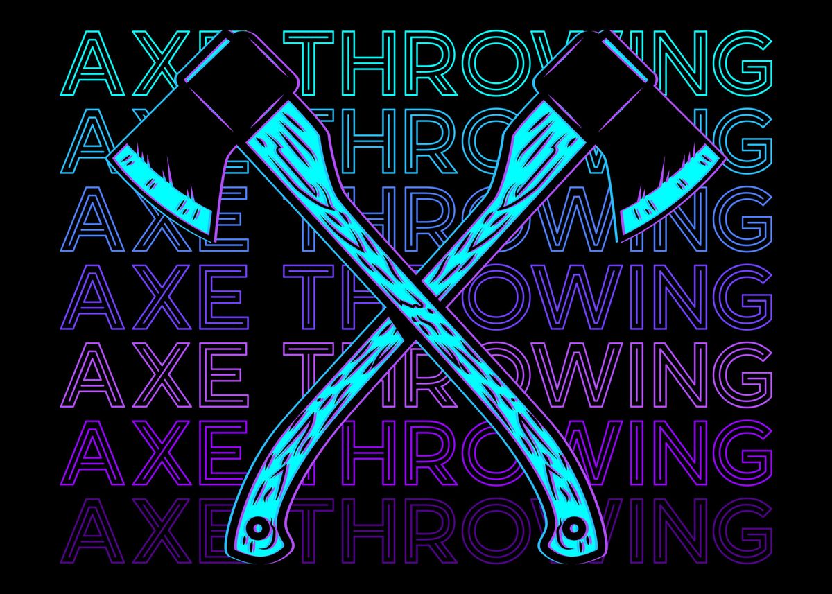 'Axe Throwing' Poster, picture, metal print, paint by AestheticAlex ...