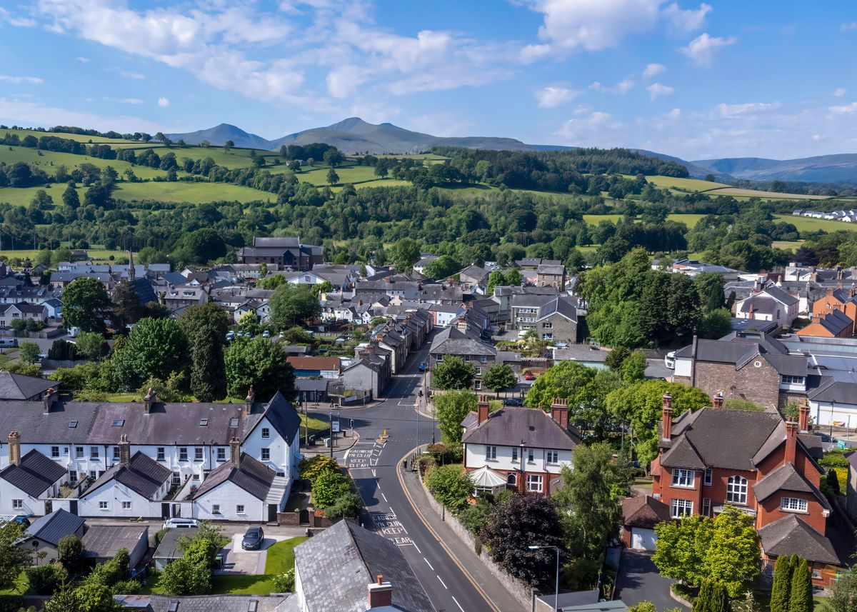 'Brecon Town' Poster, picture, metal print, paint by Leighton Collins ...