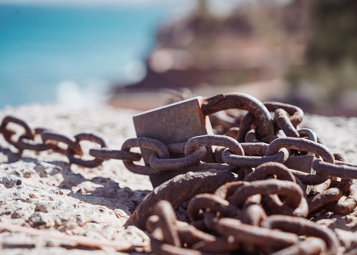 'rusty iron lock' Poster by Dominic Meier | Displate