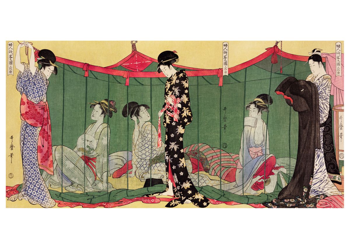 'traditional Japanese women' Poster, picture, metal print, paint by ...