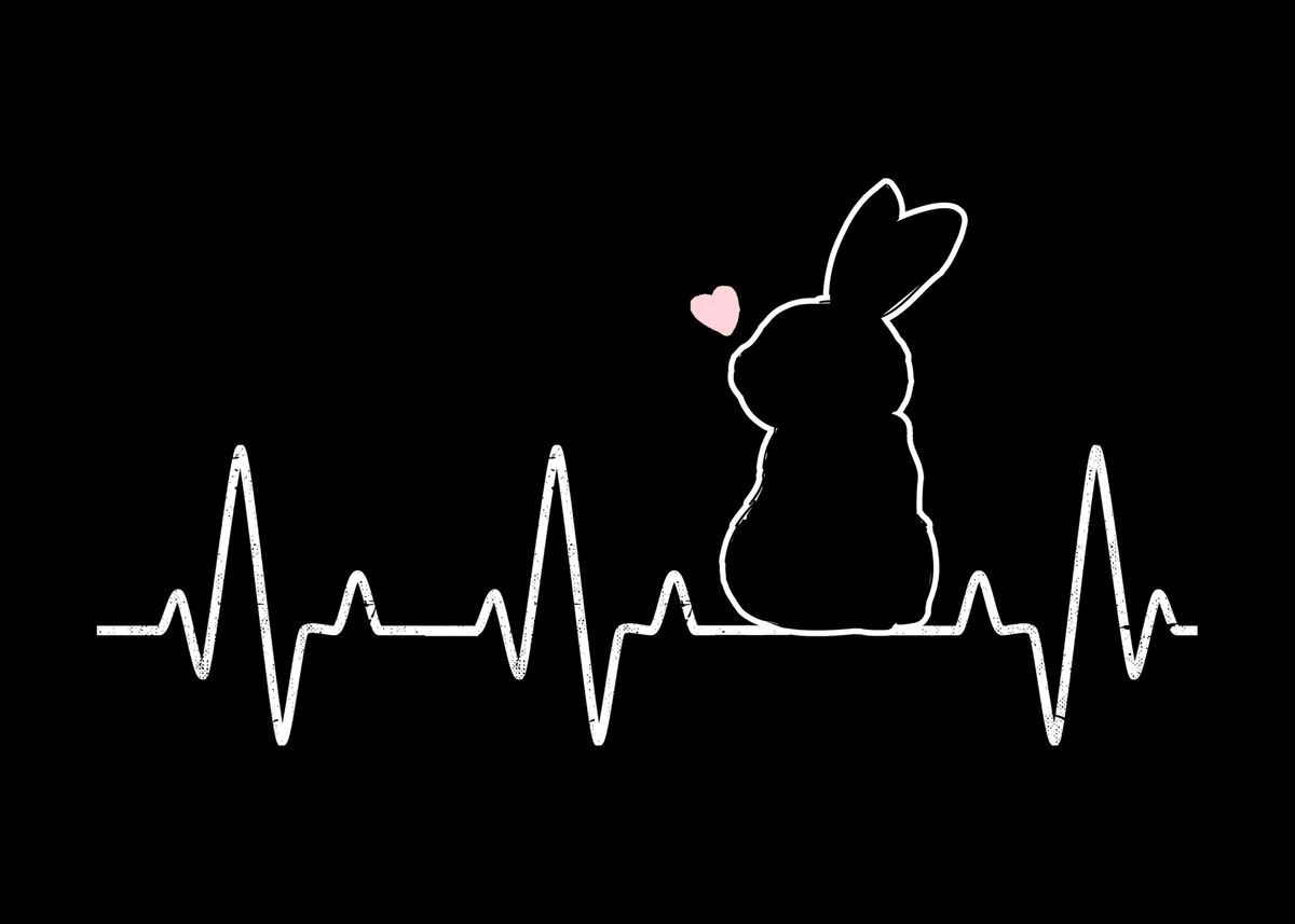 'Bunny Heartbeat' Poster by professionaldesigns | Displate