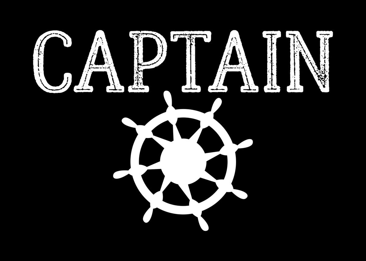 'Captain Lettering Sailor' Poster, picture, metal print, paint by ...