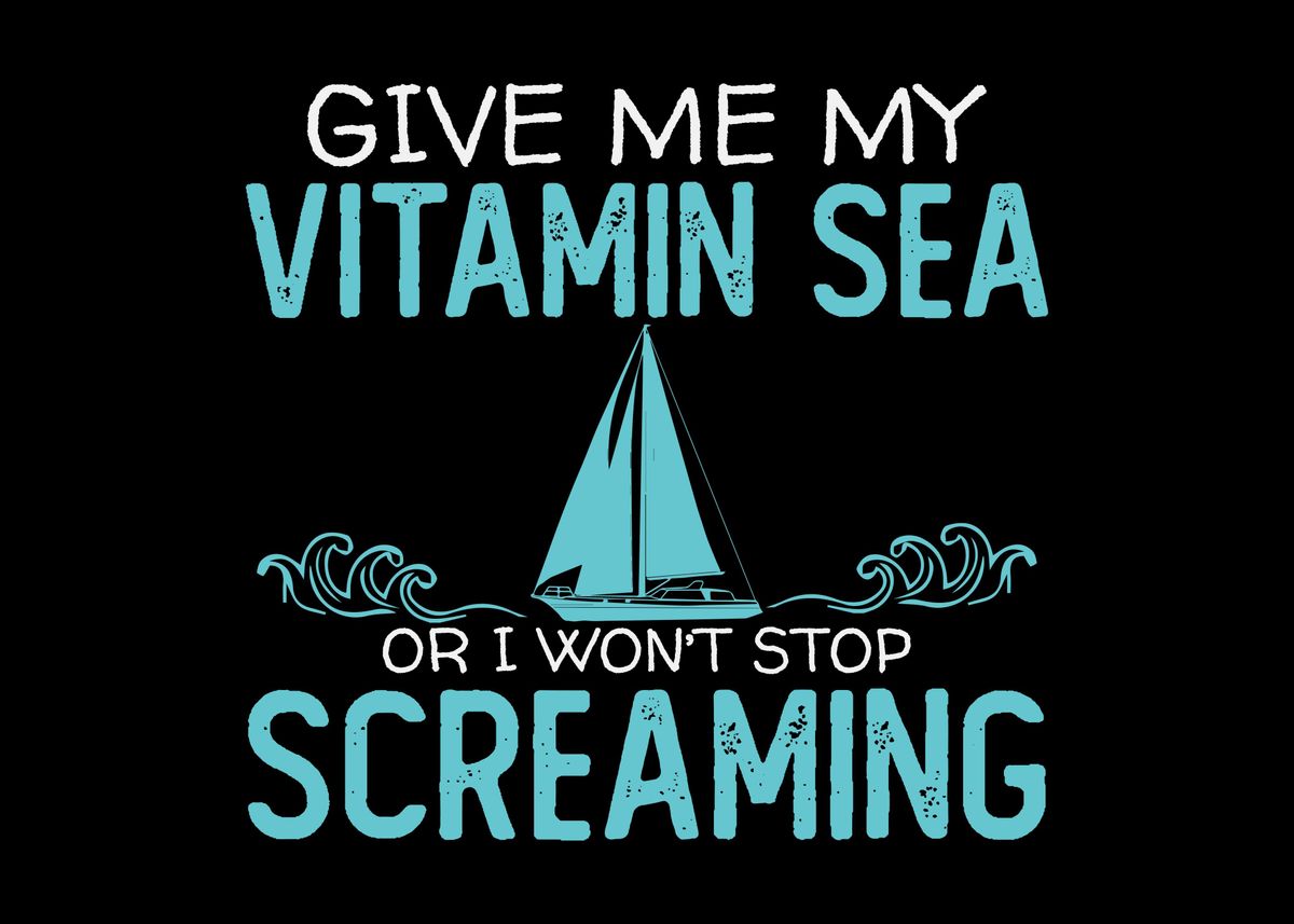 'Sailing Joke Sailor Boat' Poster, picture, metal print, paint by ...