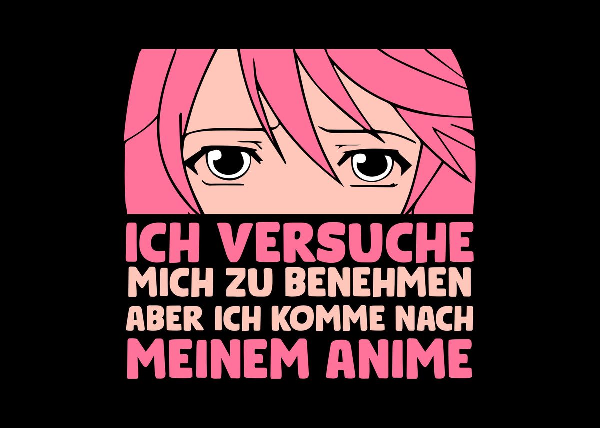 'German Anime' Poster, picture, metal print, paint by Sebastian Wünsche ...