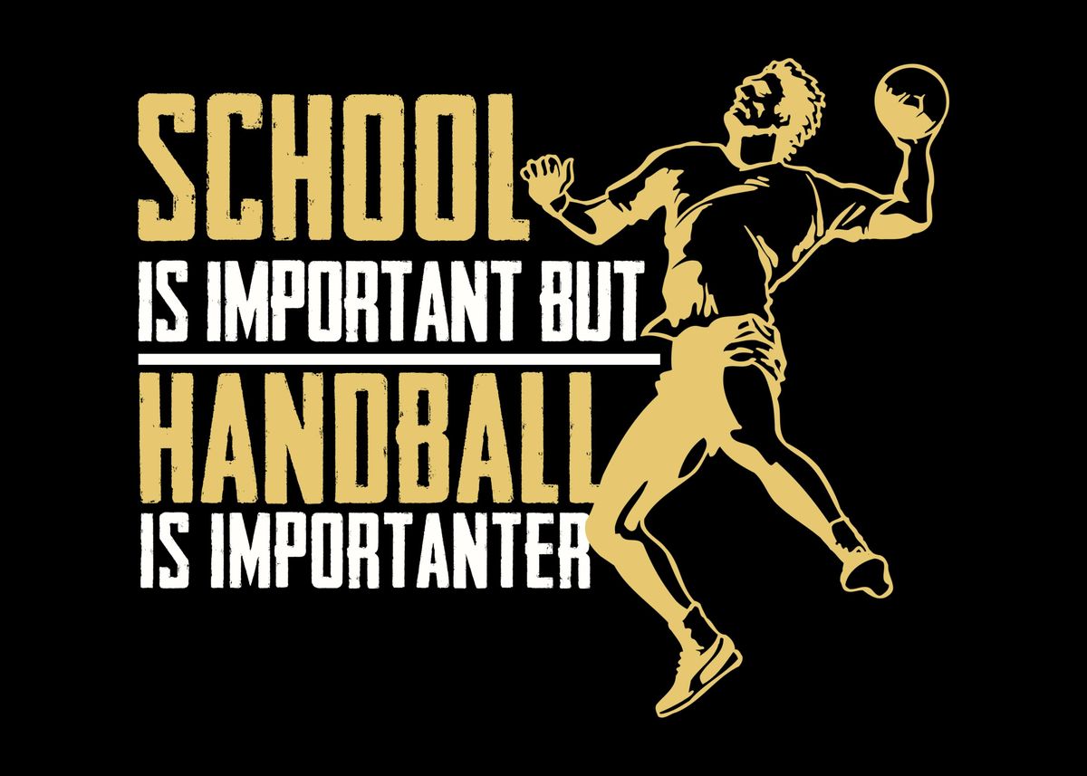 'School Handball Player' Poster, picture, metal print, paint by ...