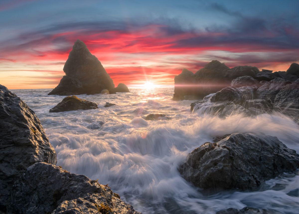 'Luffenholtz Beach' Poster, picture, metal print, paint by Mango Art ...