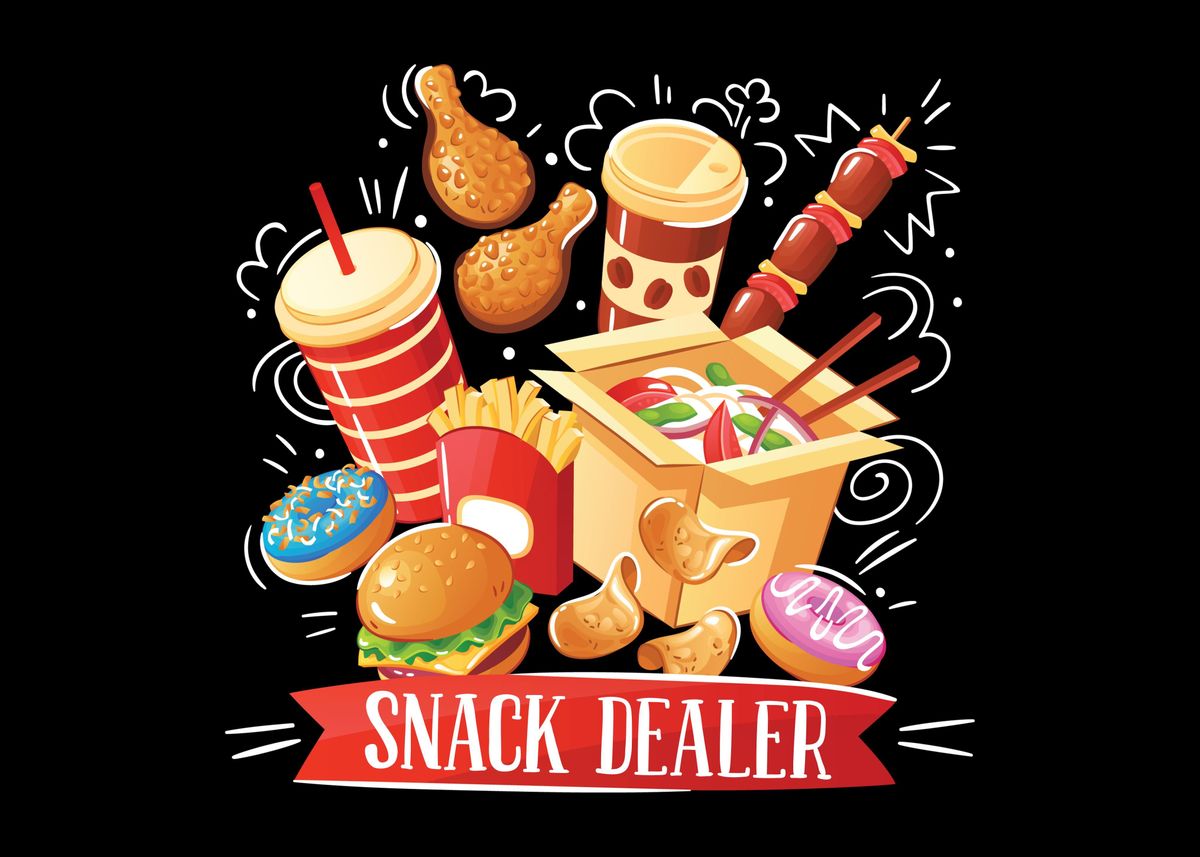 'Snack Dealer Mom Lunch' Poster by professionaldesigns | Displate