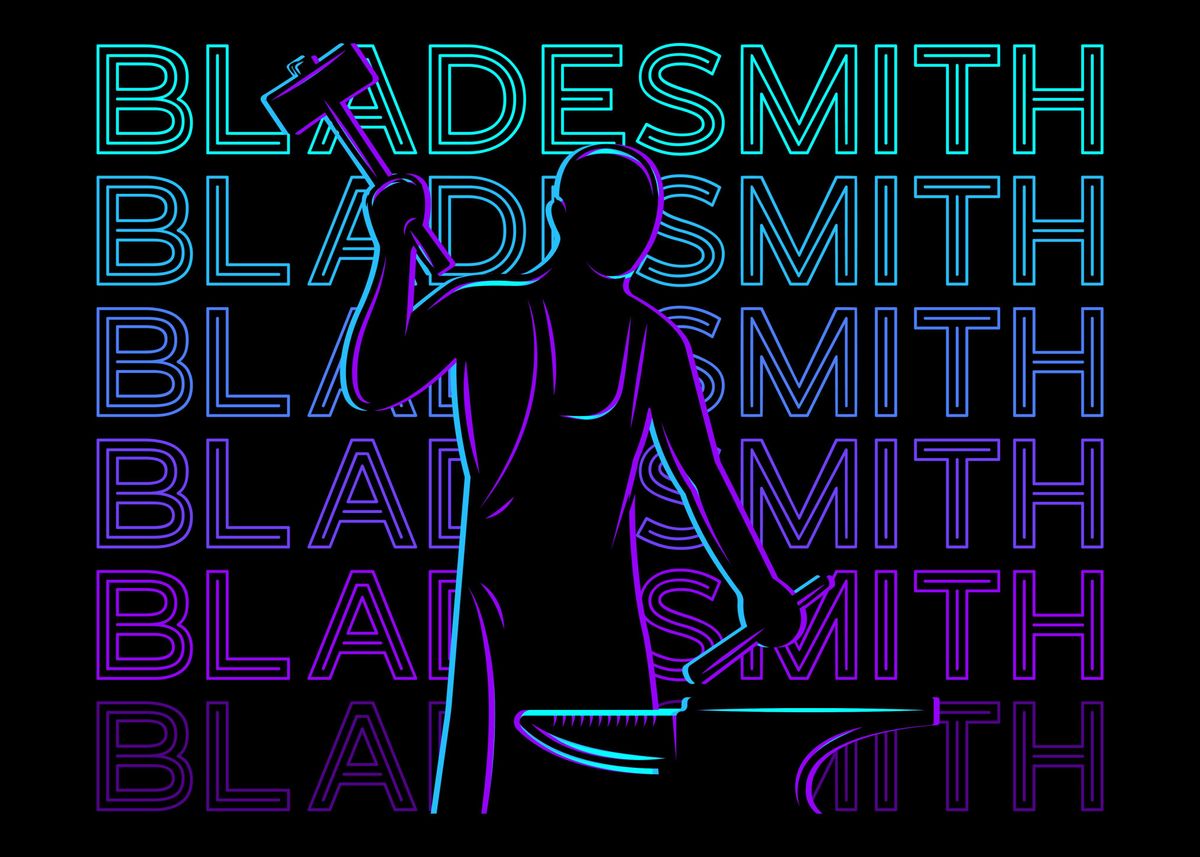 'Bladesmith Blacksmith' Poster, picture, metal print, paint by ...