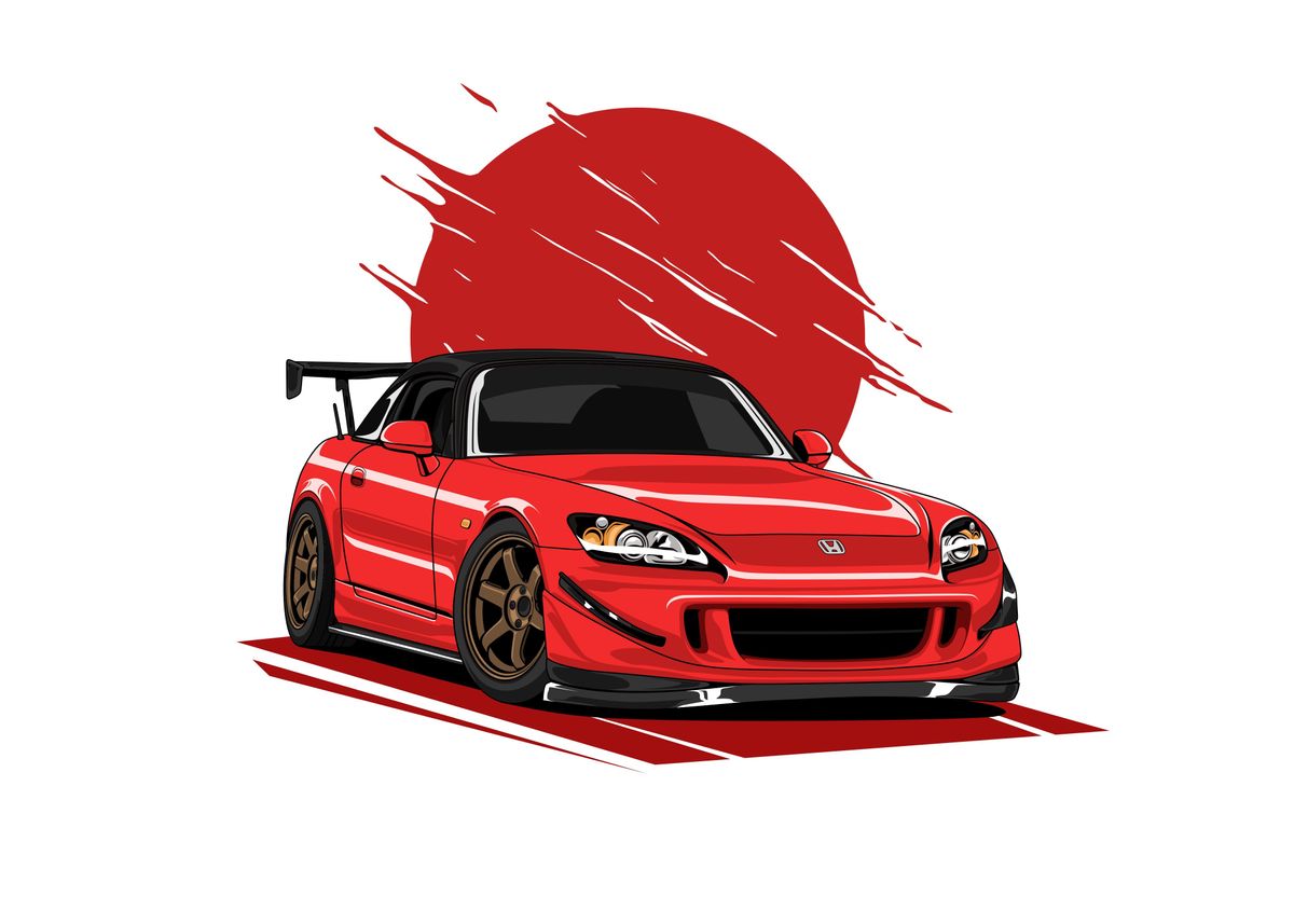 'HONDA S2000' Poster, picture, metal print, paint by Dedew Doublede ...