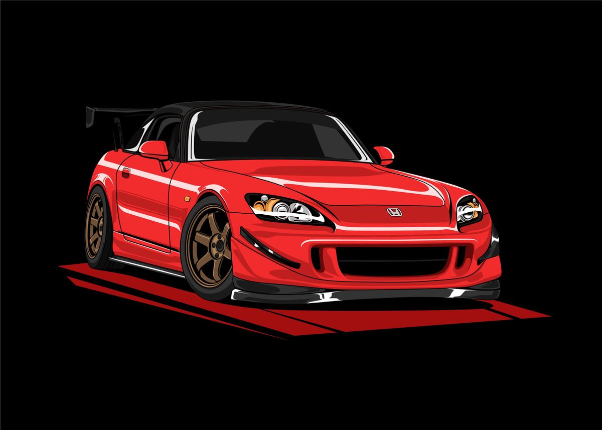 'HONDA S2000' Poster, picture, metal print, paint by Dedew Doublede ...