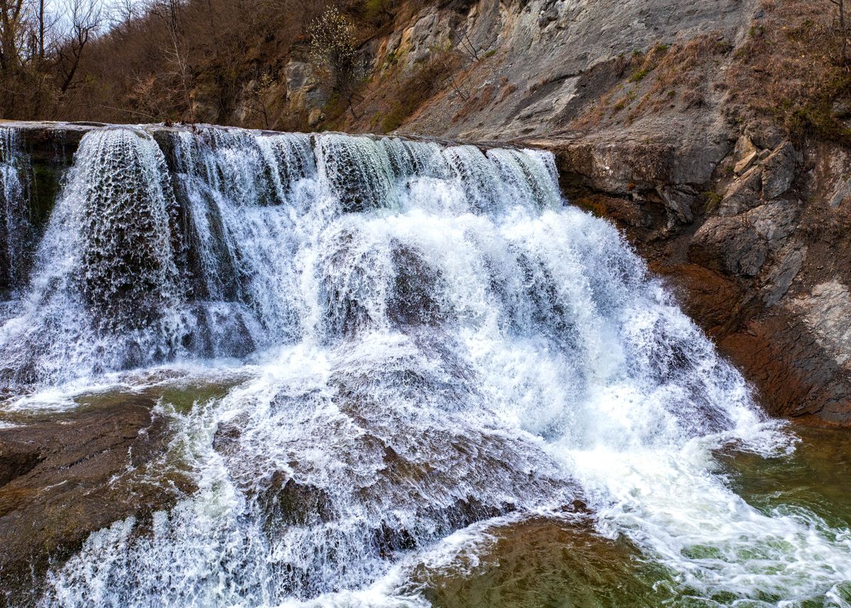 'Big beautiful waterfall' Poster by Eduard Zayonchkovski | Displate