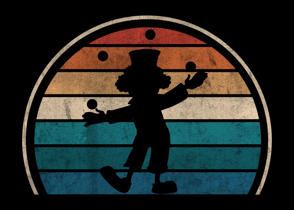 'Juggling Clown Juggle' Poster, picture, metal print, paint by ...