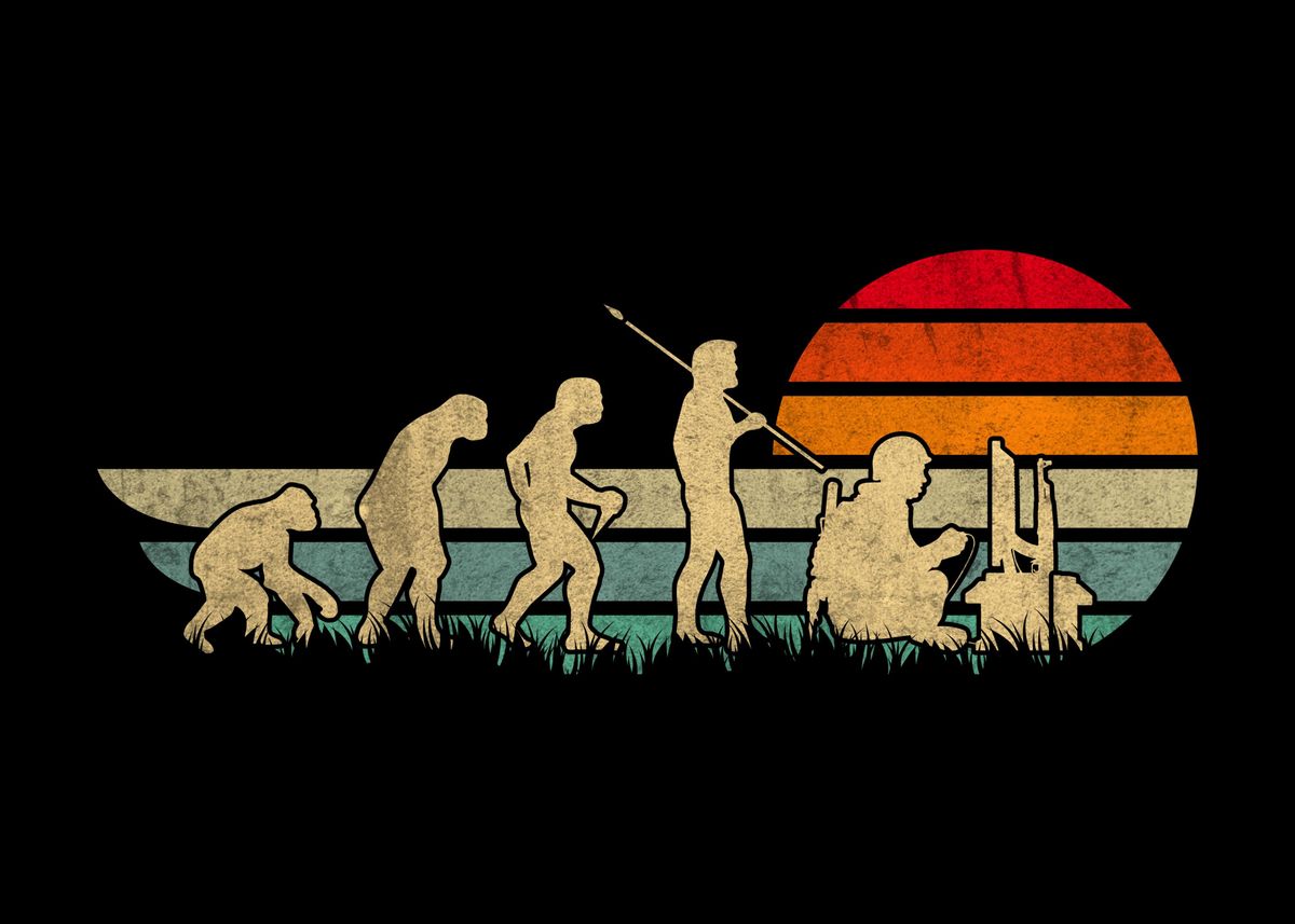 'Gamer Evolution Sunset' Poster, picture, metal print, paint by ...