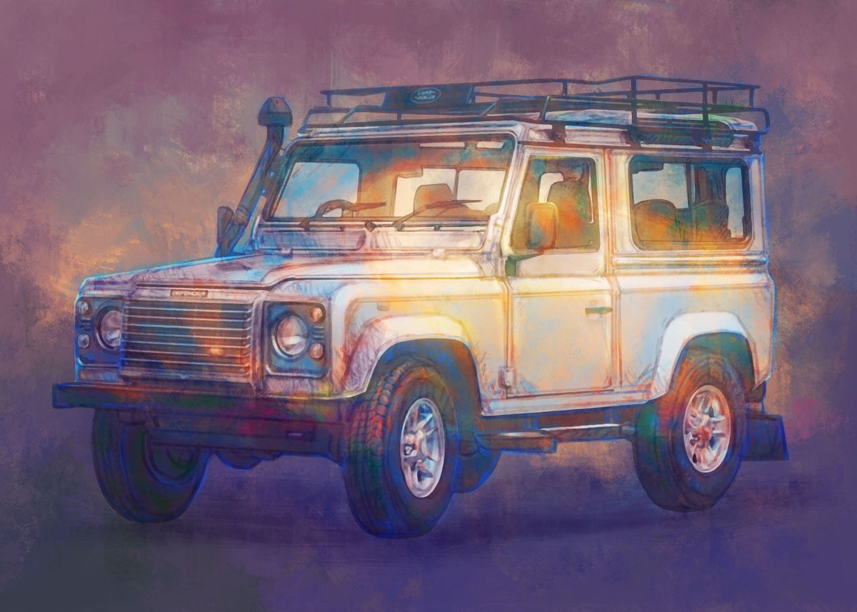 'Land Rover Defender' Poster, picture, metal print, paint by AshnoAlice ...