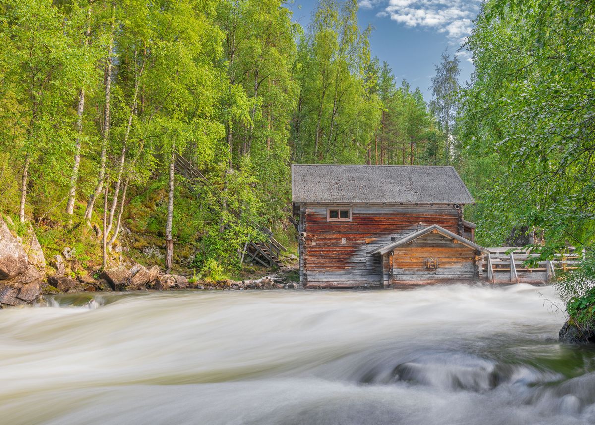 'watermill' Poster, picture, metal print, paint by Kristijn Blindeman ...