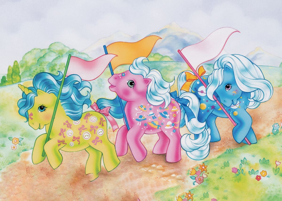 'Twice as Fancy Ponies' Poster, picture, metal print, paint by My ...