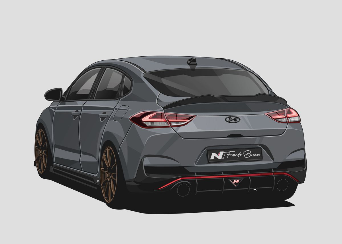 'hyundai i30n' Poster, picture, metal print, paint by capture art ...