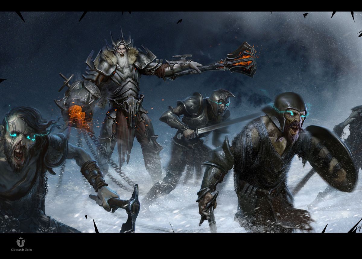 'Dead knights' Poster, picture, metal print, paint by Oleksandr Utkin ...