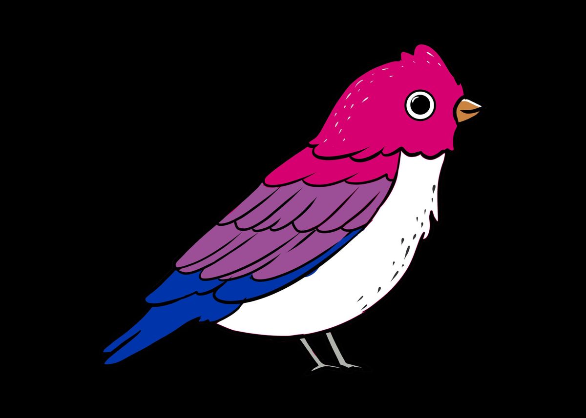 'Bisexual Bird Bi Pride' Poster, picture, metal print, paint by ...