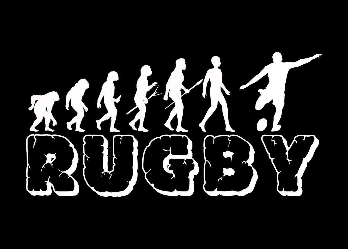 'Evolution Rugby Player' Poster, picture, metal print, paint by ...