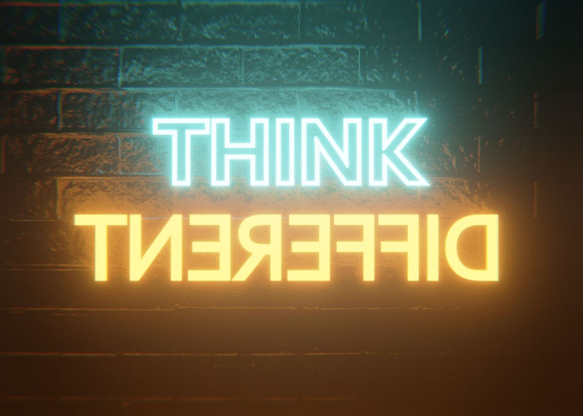 'think different ' Poster, picture, metal print, paint by NEONTHING ...