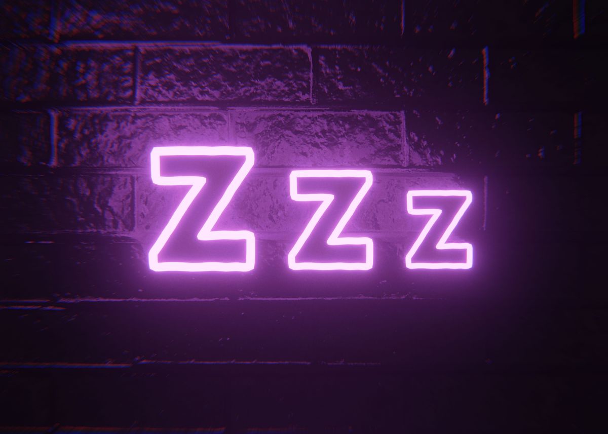 'zzz neon' Poster, picture, metal print, paint by NEONTHING | Displate