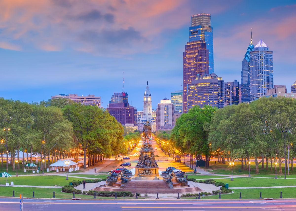 'Cityscapes Philadelphia ' Poster, picture, metal print, paint by Mea ...