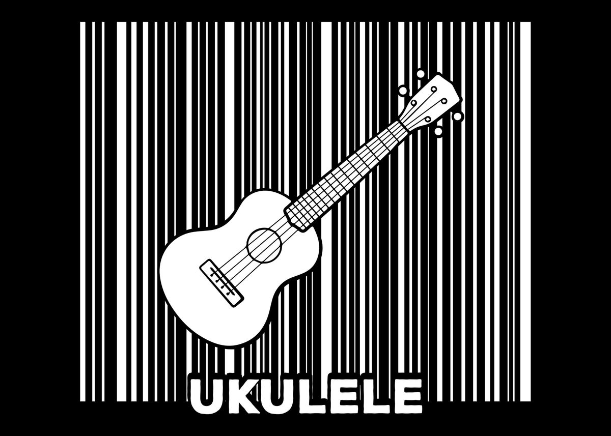 'Uke Ukulele Guitar' Poster, picture, metal print, paint by BobbyBubble ...