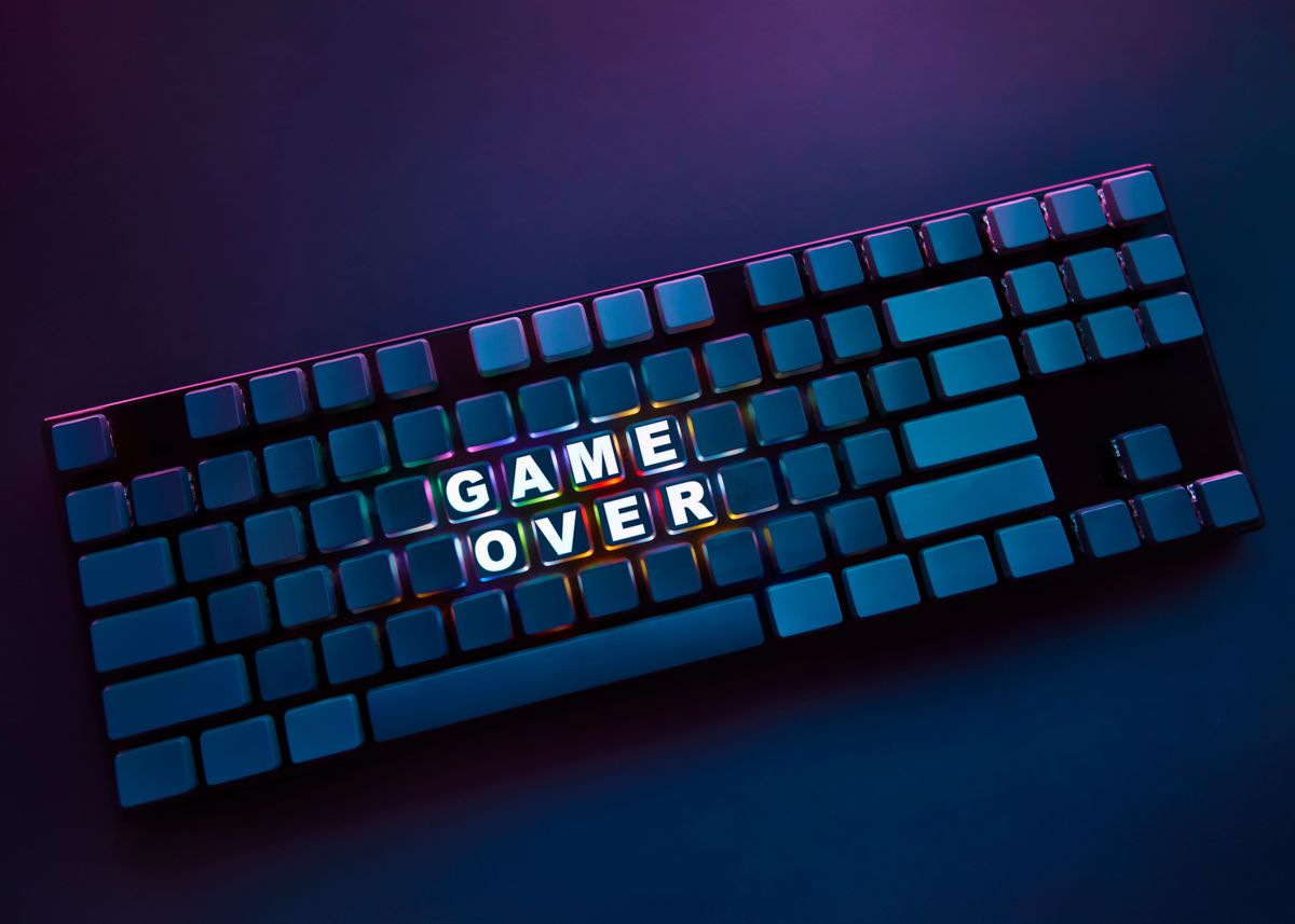 'Game Over Keyboard' Poster, picture, metal print, paint by StockWichel ...