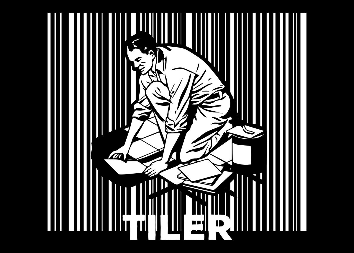 'Floor Tiler Tiling' Poster by BobbyBubble | Displate