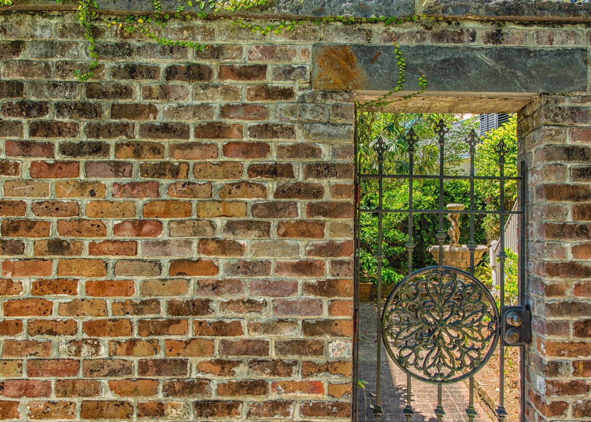 'Barnard Street Courtyard' Poster by Gestalt Imagery | Displate
