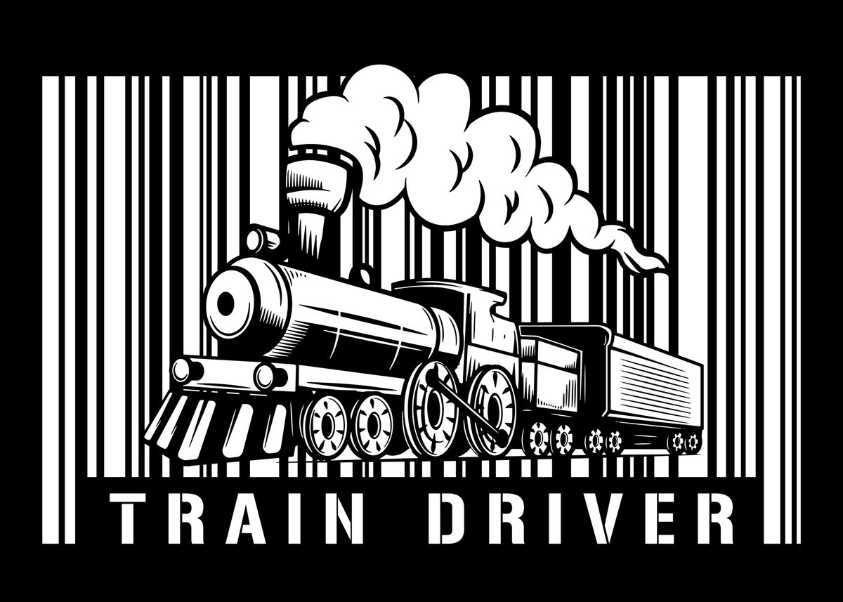 'Train Driver Operator' Poster, picture, metal print, paint by ...