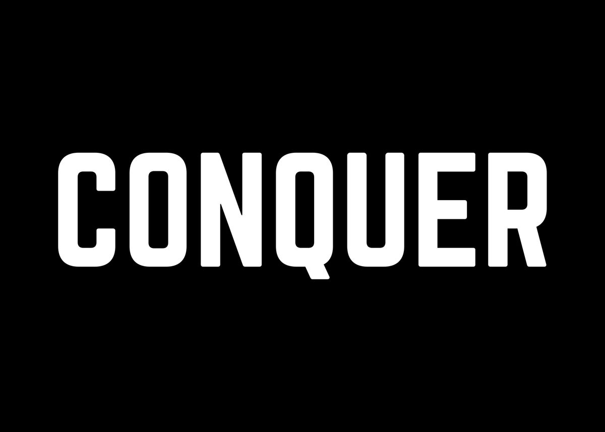 'Conquer' Poster, picture, metal print, paint by albran karan | Displate