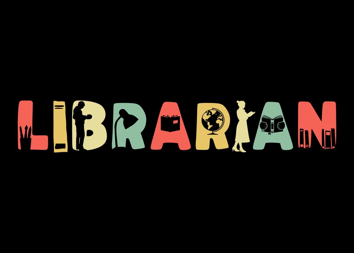 'Retro Librarian Vintage' Poster by CrazySquirrel | Displate