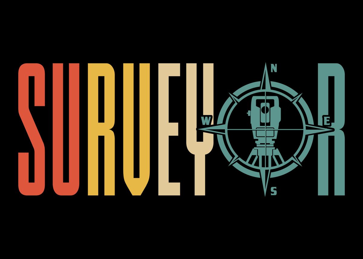 'Retro Land Surveyor' Poster by CrazySquirrel | Displate