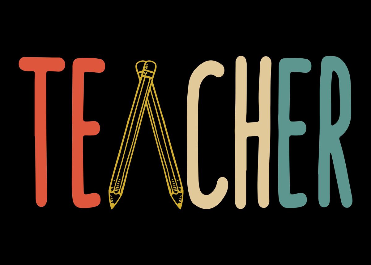 'Retro High School Teacher' Poster, picture, metal print, paint by ...