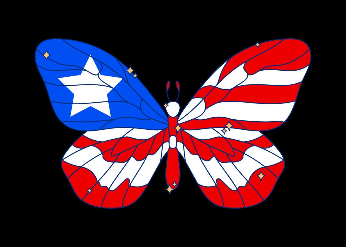 'Butterfly Puerto Rico' Poster by queerappear | Displate