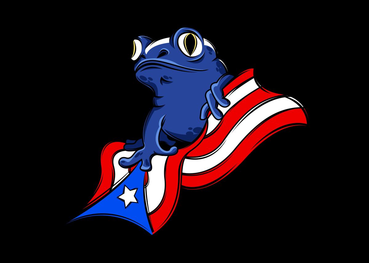 'Puerto Rican Frog' Poster, picture, metal print, paint by queerappear ...