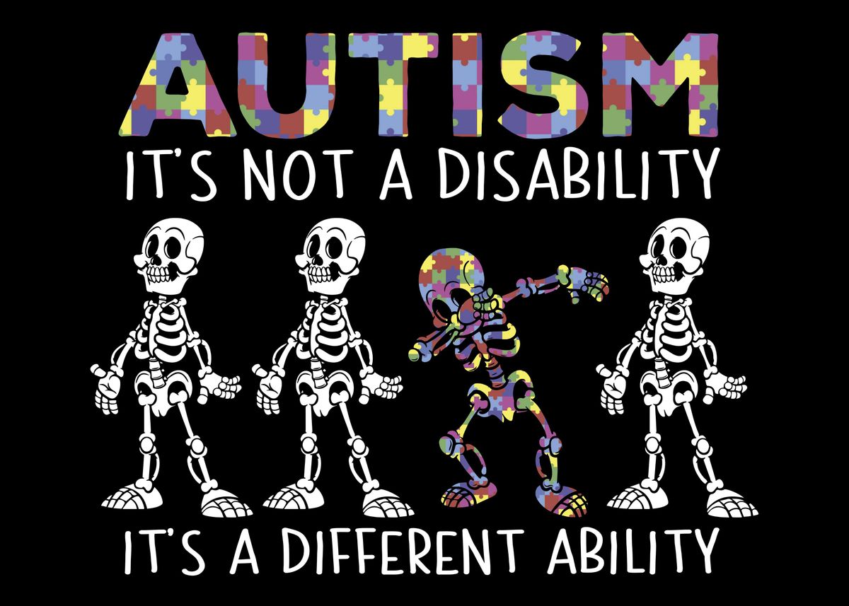 'Autism Awareness Autistic' Poster, picture, metal print, paint by ...