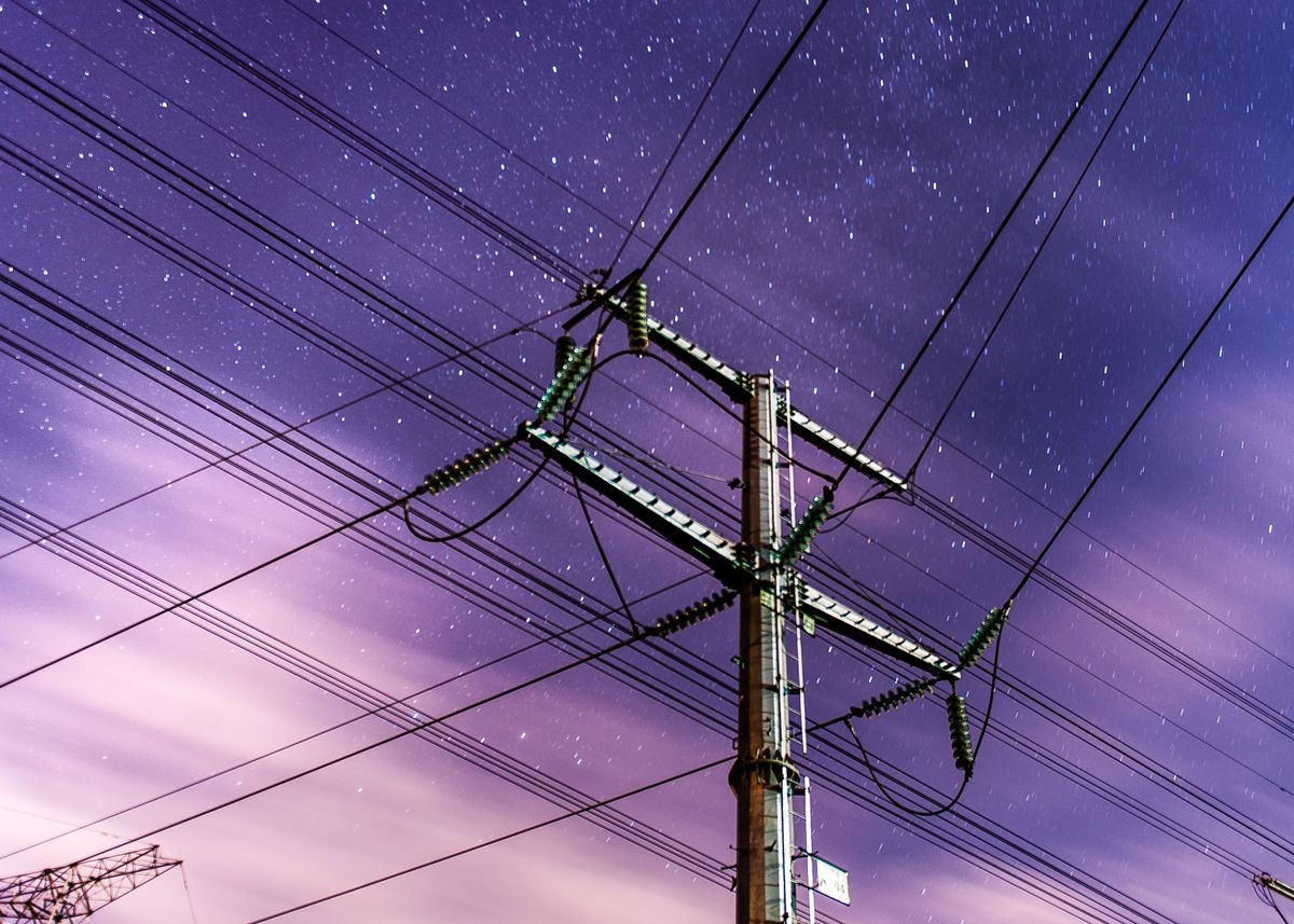 'Overhead Power Cables' Poster, picture, metal print, paint by Sam ...