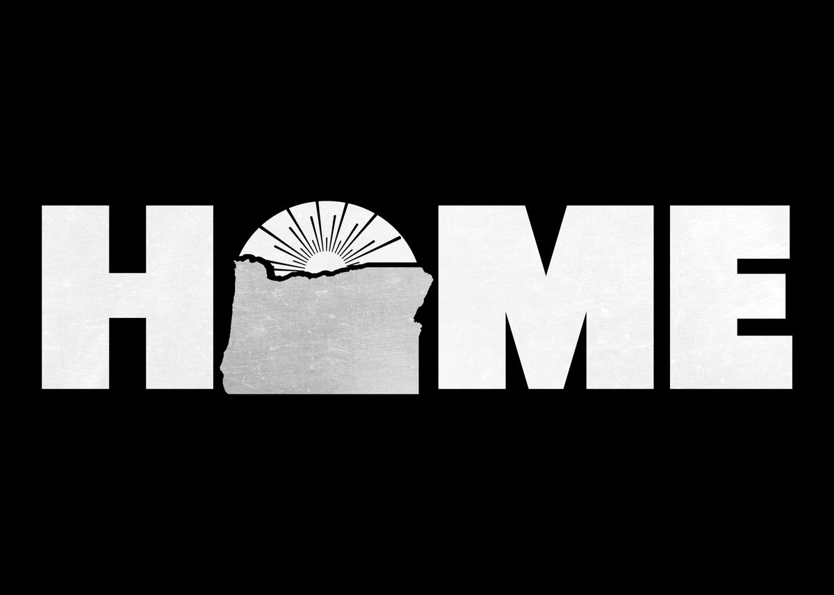 'Retro Home Oregon State' Poster, picture, metal print, paint by Hexor ...