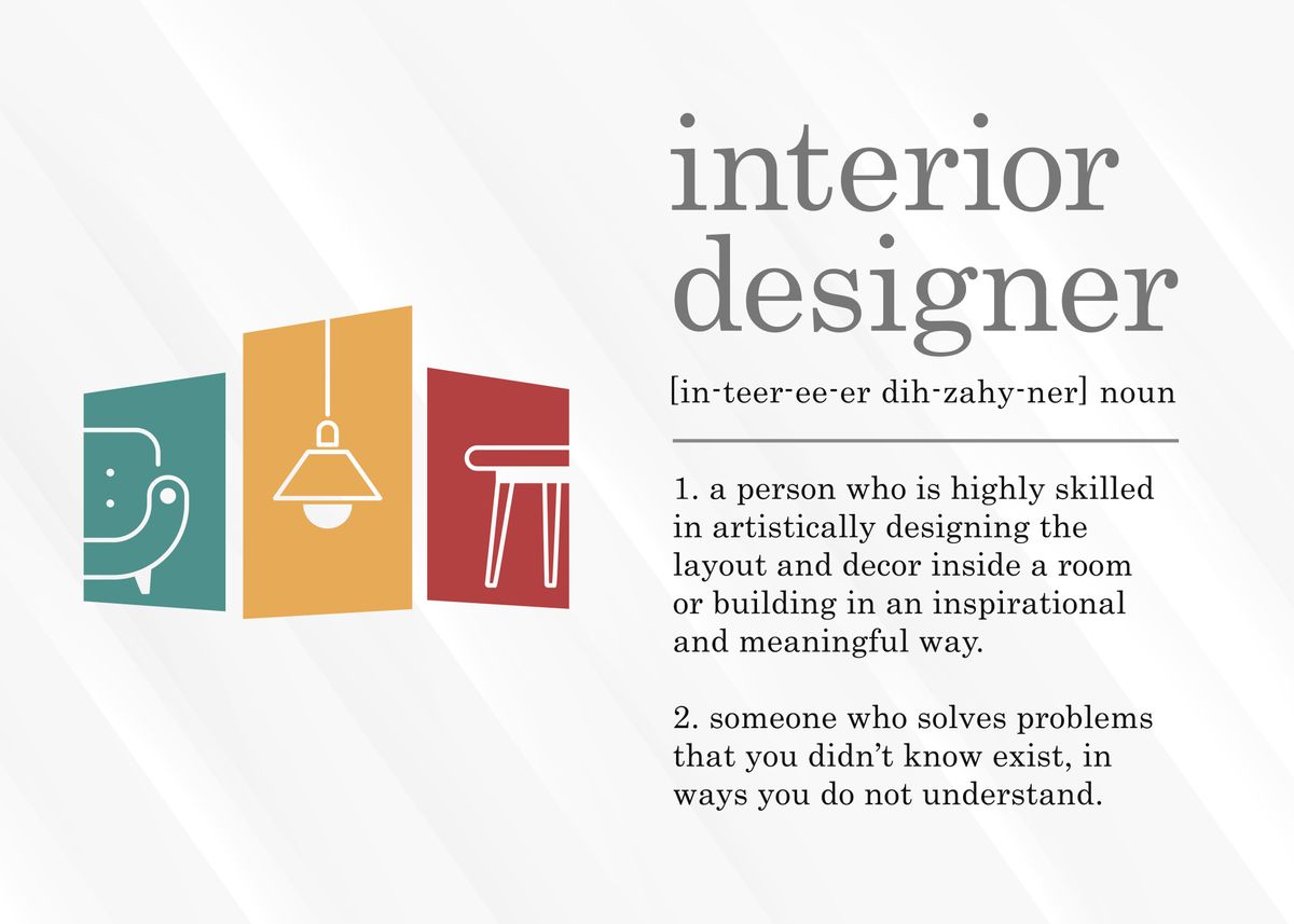 'Funny Interior Designer' Poster by 84PixelDesign | Displate