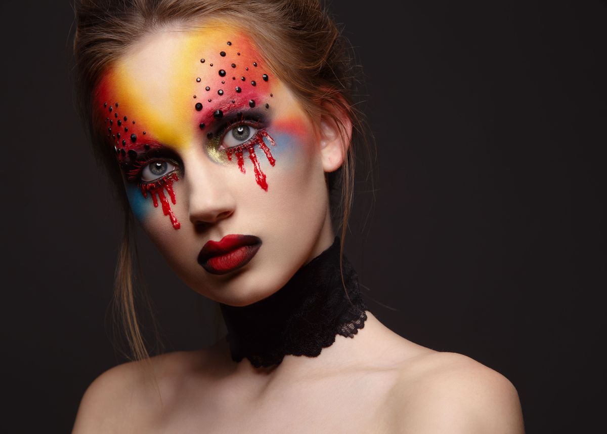 'bloody eyes makeup' Poster, picture, metal print, paint by Serhii ...