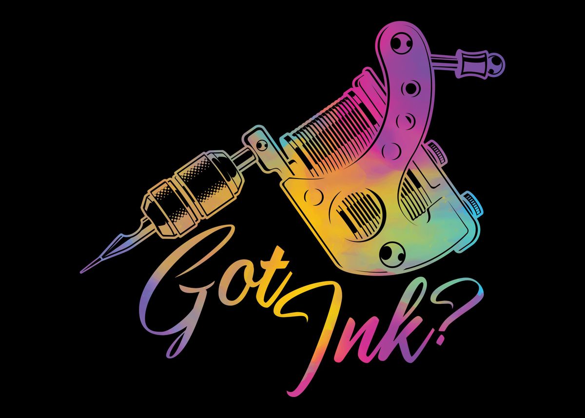 'Colorful Tattoo Inked' Poster, picture, metal print, paint by ...